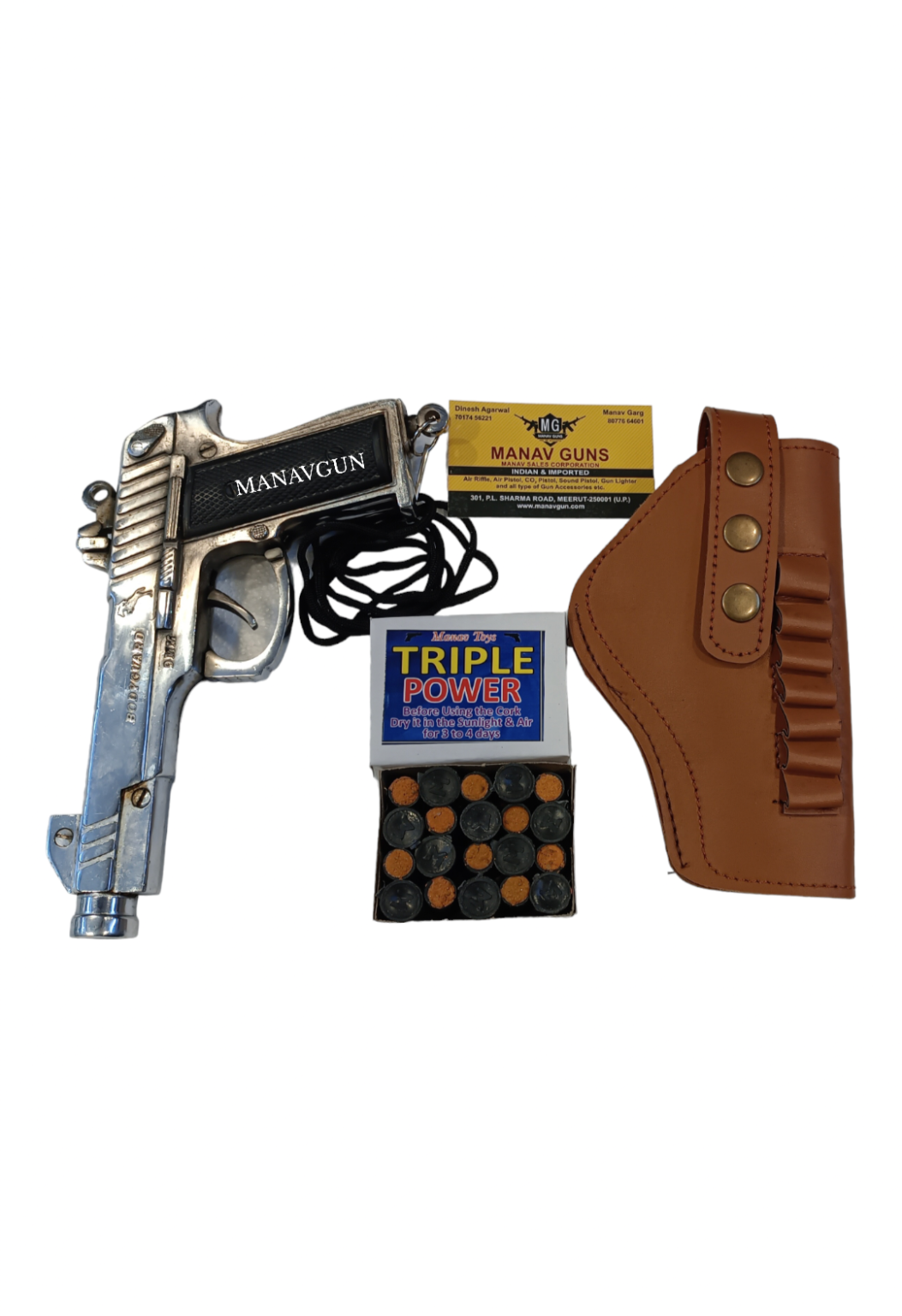 SILVER 9MM BIG SOUND PISTOL – MANAV GUN